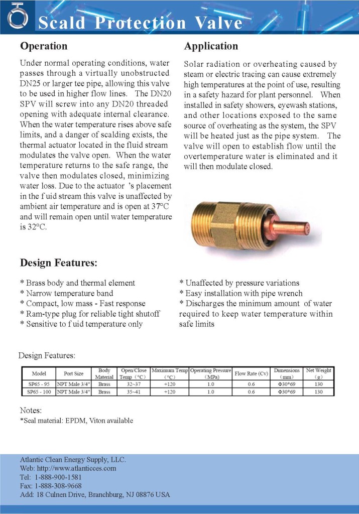 Scald Protection Valves T – ACES – Atlantic Clean Energy Supply ...